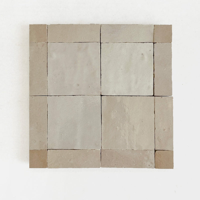 Moroccan Zellige Mosaic EZR0226 Latte,Oat & Dust