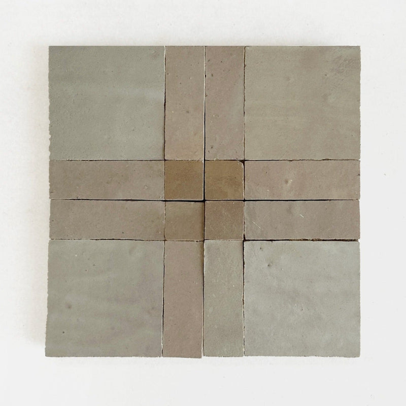 Moroccan Zellige Mosaic EZR0226 Latte,Oat & Dust