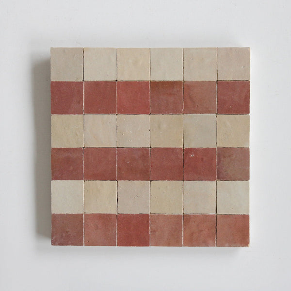Moroccan Zellige Mosaic EZR1505: Rust and Latte
